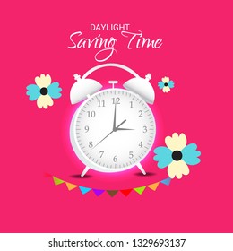 Vector Illustration Banner Change Your Clocks Stock Vector (Royalty ...