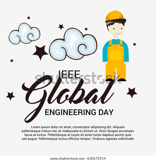 Vector Illustration Banner Ieee Global Engineering Stock Vector ...