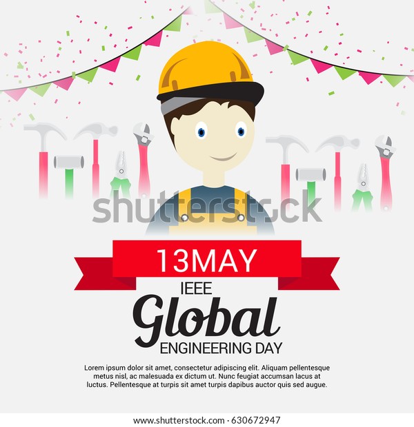 Vector Illustration Banner Ieee Global Engineering Stock Vector ...