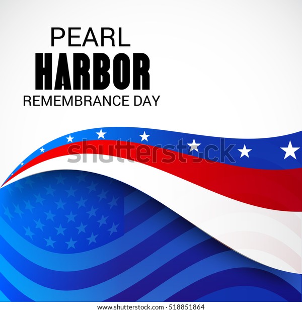 Vector Illustration Banner Pearl Harbor Remembrance Stock Vector ...