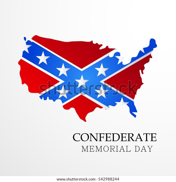 Vector Illustration Banner Poster Confederate Memorial Stock Vector ...