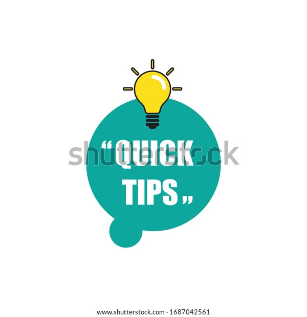 Vector Illustration Banner Quick Tip Idea Stock Vector (Royalty Free ...