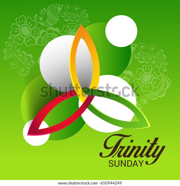 Vector Illustration Banner Trinity Sunday Stock Vector (Royalty Free ...