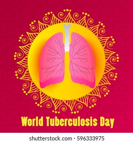 Vector Illustration Banner World Tuberculosis Day Stock Vector (Royalty ...