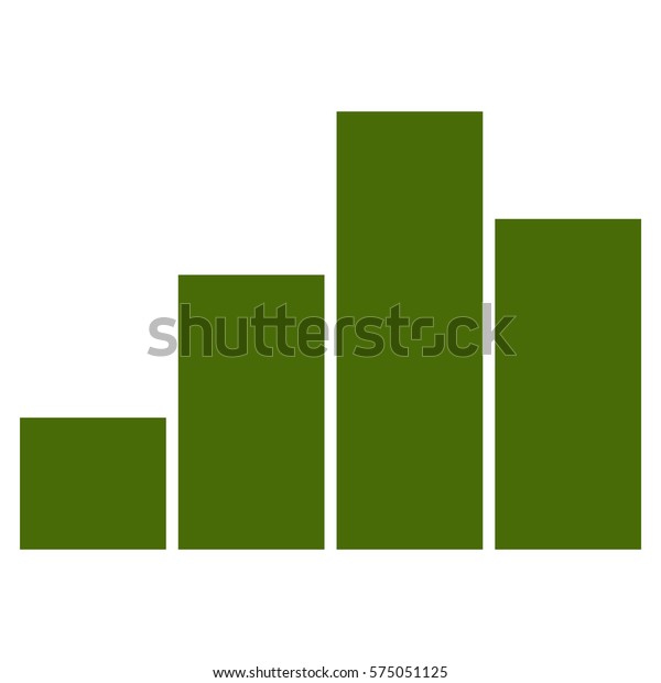 Vector Illustration Bar Chart Green Icon Stock Vector (Royalty Free ...