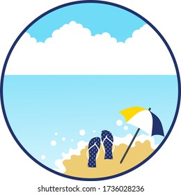 Vector Illustration Beach Clip Art Stock Vector (Royalty Free ...