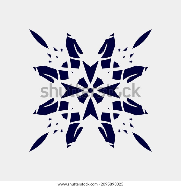 Vector Illustration Beautiful Symmetrical Motifs Room Stock Vector ...