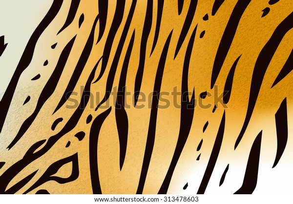 Vector Illustration Bengal Tiger Stripe Pattern Stock Vector (Royalty ...