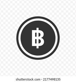 Vector Illustration Bhat Currency Icon Dark Stock Vector (Royalty Free ...