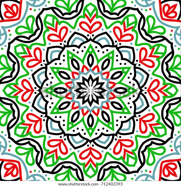 Vector Illustration Big Beautiful Colorful Outlines Stock Vector ...
