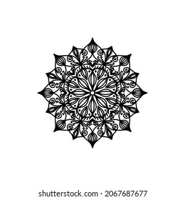 Vector Illustration Big Beautiful Outlines Mandala Stock Vector ...