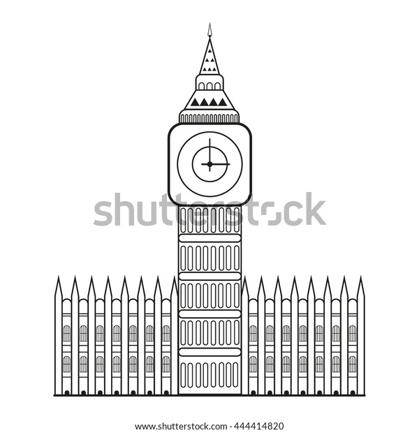 Vector Illustration Big Ben Symbol London Stock Vector (Royalty Free ...