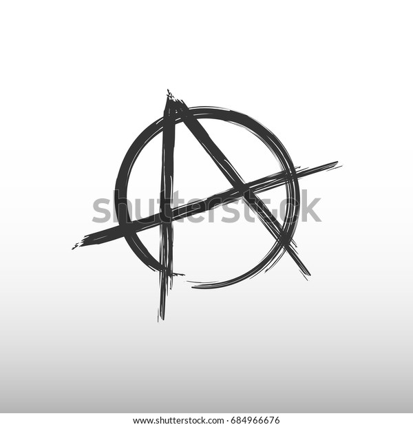 Vector Illustration Black Anarchy Stock Vector (Royalty Free) 684966676 ...