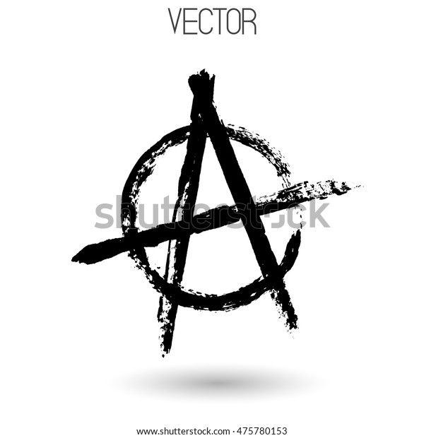 Vector Illustration Black Anarchy Sign Painted Stock Vector (Royalty ...