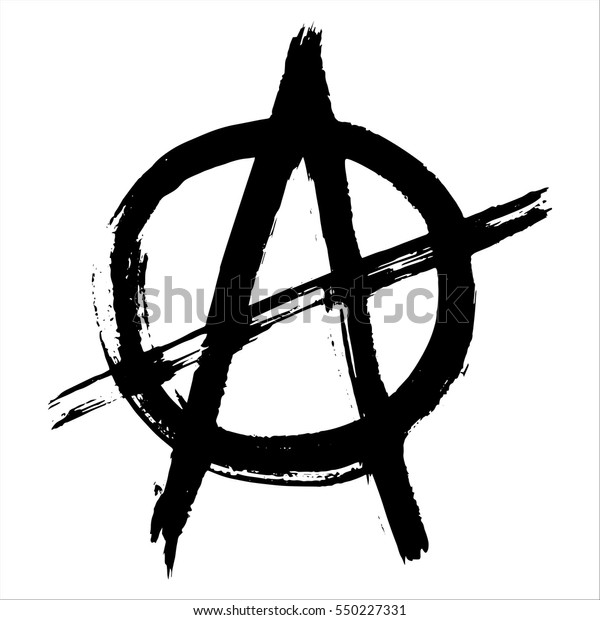 Vector Illustration Black Anarchy Sign Painted Stock Vector (Royalty ...
