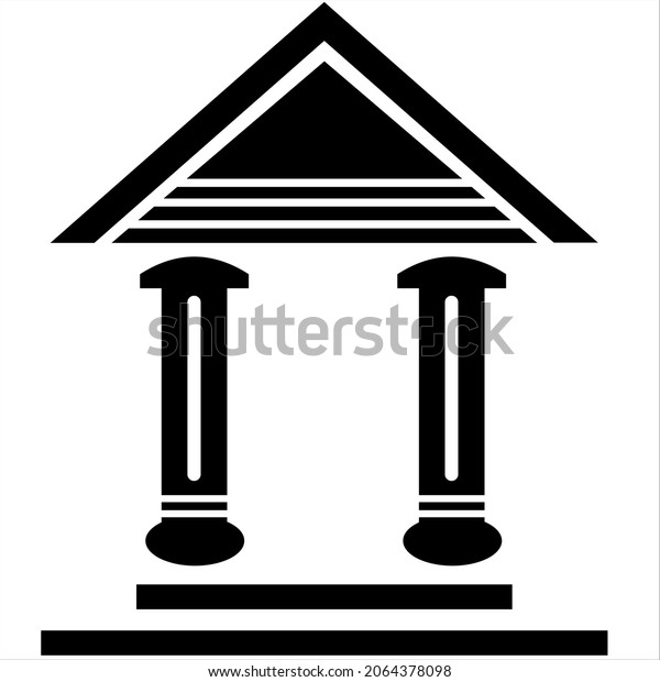 Vector Illustration Black Building Icon On Stock Vector (Royalty Free ...