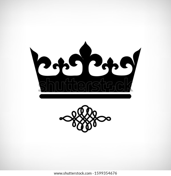 Vector Illustration Black Crown Icon On Stock Vector (Royalty Free ...
