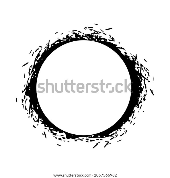 Vector Illustration Black Jagged Edge Circle Stock Vector (Royalty Free ...
