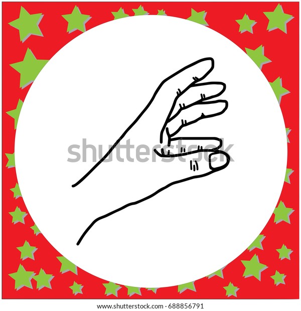 Vector Illustration Black Lines Hand Gesture Stock Vector (Royalty Free ...