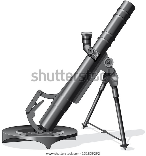 Vector Illustration Black Mortar Weapon Stock Vector (Royalty Free ...