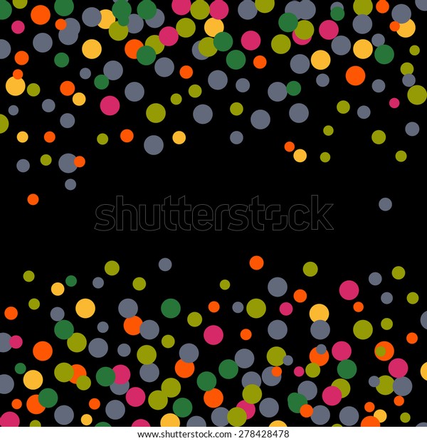 Vector Illustration Black Party Background Colorful Stock Vector ...