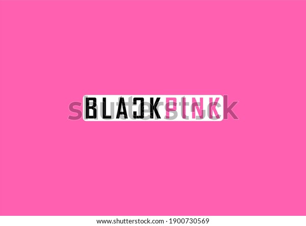 Vector Illustration Black Pink Writing Stock Vector (Royalty Free ...