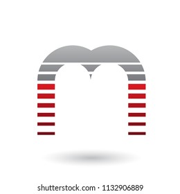 Vector Illustration Black Red Letter M Stock Vector (Royalty Free ...
