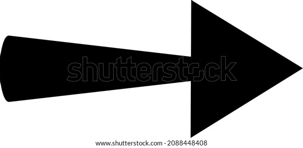 Vector Illustration Black Silhouette Arrow Pointing: เวกเตอร์สต็อก ...