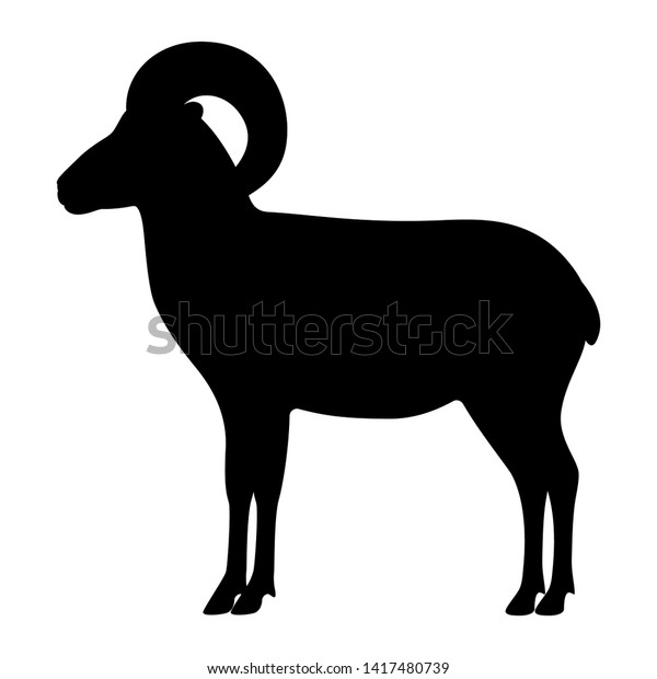 Vector Illustration Black Silhouette Mountain Ram Stock Vector (Royalty ... Vector Illustration Black Silhouette Mountain Ram Stock Vector (Royalty ...