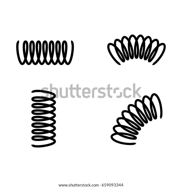 Vector Illustration Black Silhouette Spring Icon Stock Vector (Royalty ...