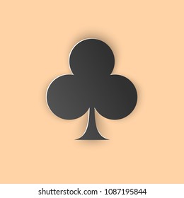 Vector Illustration Black Simple Clubs Papercut Stock Vector (Royalty ...