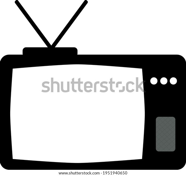 Ilustración vectorial logotipo de TV negro: vector de stock (libre de ...