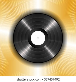 Gold Vinyl Vector Illustration Stock Vector (Royalty Free) 252415756