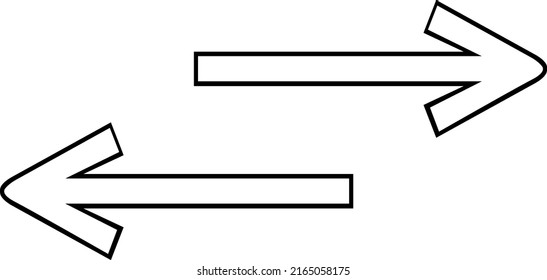 Vector Illustration Black White Arrows Indicating Stock Vector (Royalty ...