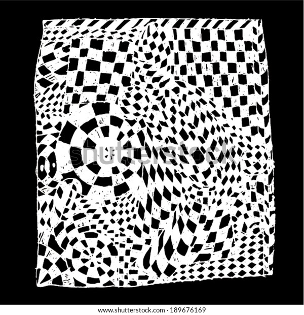 Vector Illustration Black White Graphic Pattern Stock Vector (Royalty ...