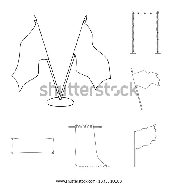 Vector Illustration Blank Canvas Symbol Set Stock Vector (Royalty Free ...