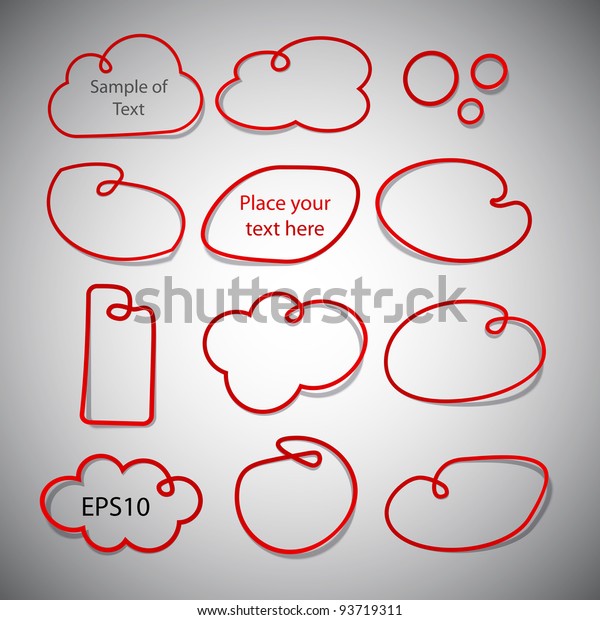 Vector Illustration Blank Notice Noose Frames Stock Vector (Royalty ...