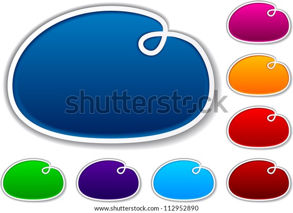 Vector Illustration Blank Notice Shapes Any Stock Vector (Royalty Free ...