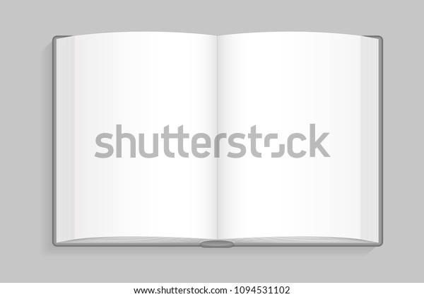 Vector Illustration Blank Open Book Top Stock Vector (Royalty Free ...