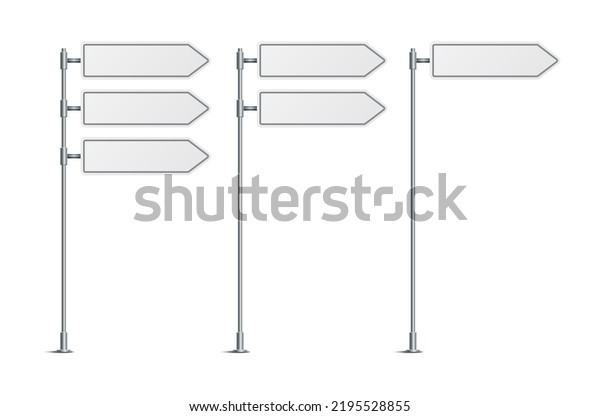 Vector Illustration Blank Road Signs Isolated Stock Vector (Royalty ...