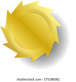 Vector Illustration Blank Yellow Label Icon Stock Vector (Royalty Free ...