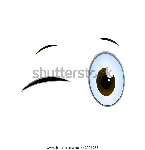Vector Illustration Blinking Cartoon Eyes On Stock Vector (Royalty Free ...