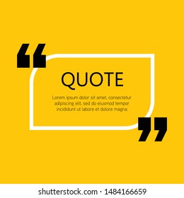 Vector Illustration Block Quote Modern Design Stock Vector (Royalty ...