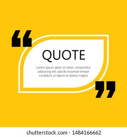 Vector Illustration Block Quote Modern Design Stock Vector (Royalty ...