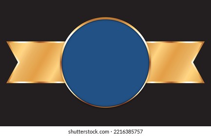 Vector Illustration Blue Colored Award Ribbon Stock Vector (Royalty ...