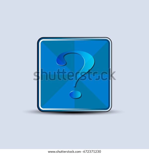 Vector Illustration Blue Colored Square Icon Stock Vector (Royalty Free ...
