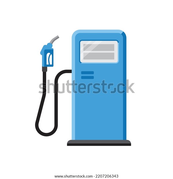 Vector Illustration Blue Gas Station Petrol Stock Vector (Royalty Free ...