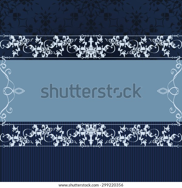 Vector Illustration Blue Lace Pattern Luxury Stock Vector (Royalty Free ...