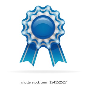Vector Illustration Blue Medal Stock Vector (Royalty Free) 154152527 ...