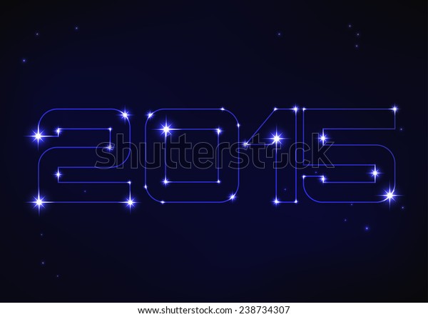 Vector Illustration Blue Number 2015 Style Stock Vector (Royalty Free ...